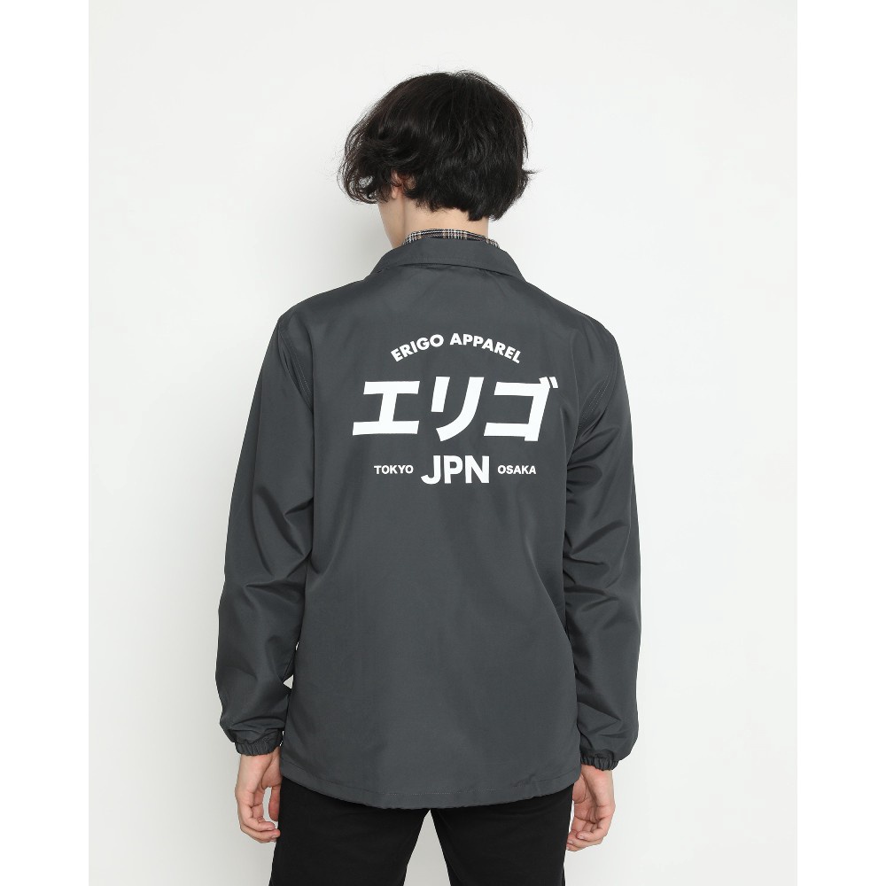 Jual HARGA GROSIR Erigo Coach Jacket Fujinkai Dark Grey Unisex ...