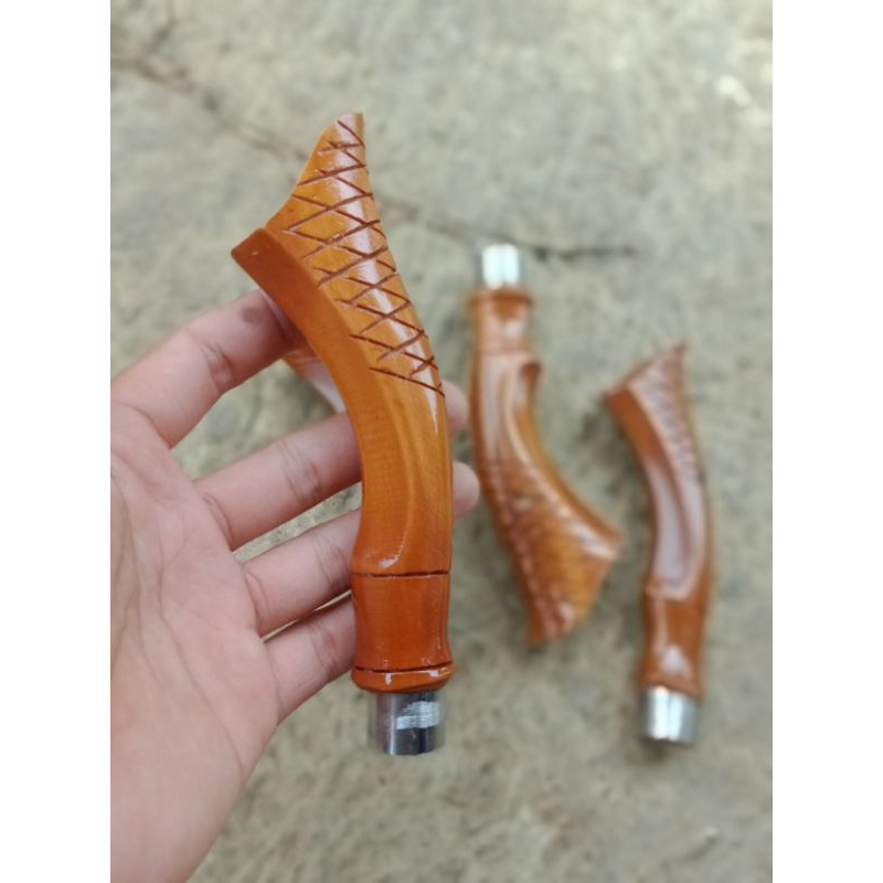 Jual Gagang Pisau Kayu Rasamala motif politur | Shopee Indonesia