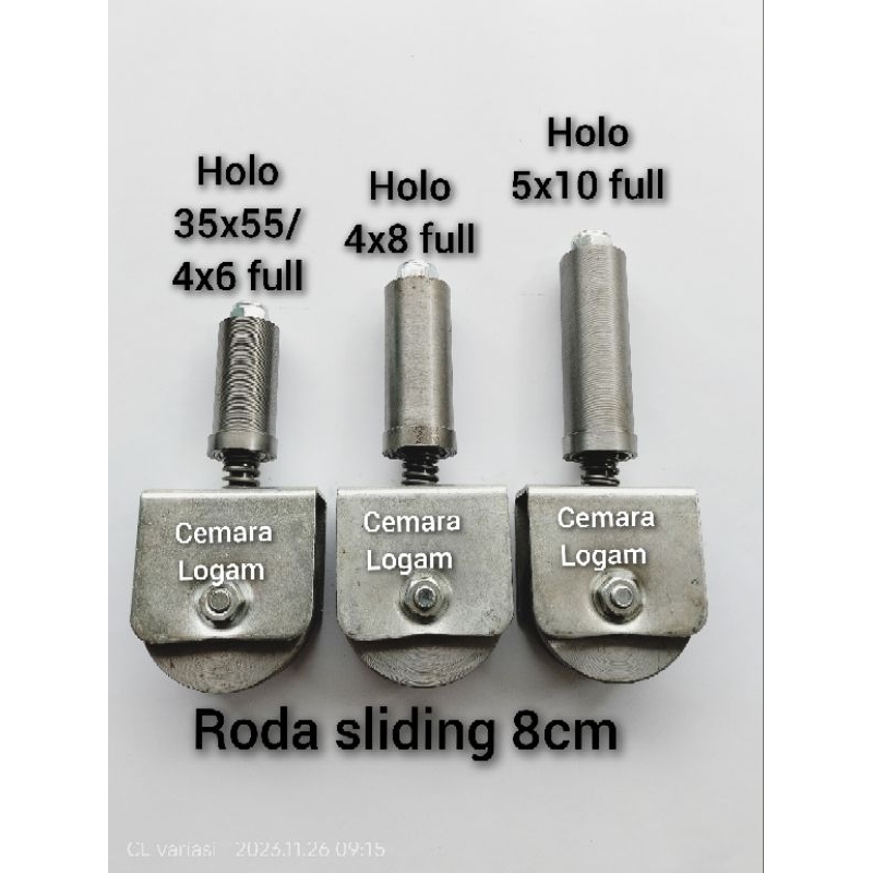 Jual roda sliding 8cm besi as super pintu pagar besi dorong lipat dan ...