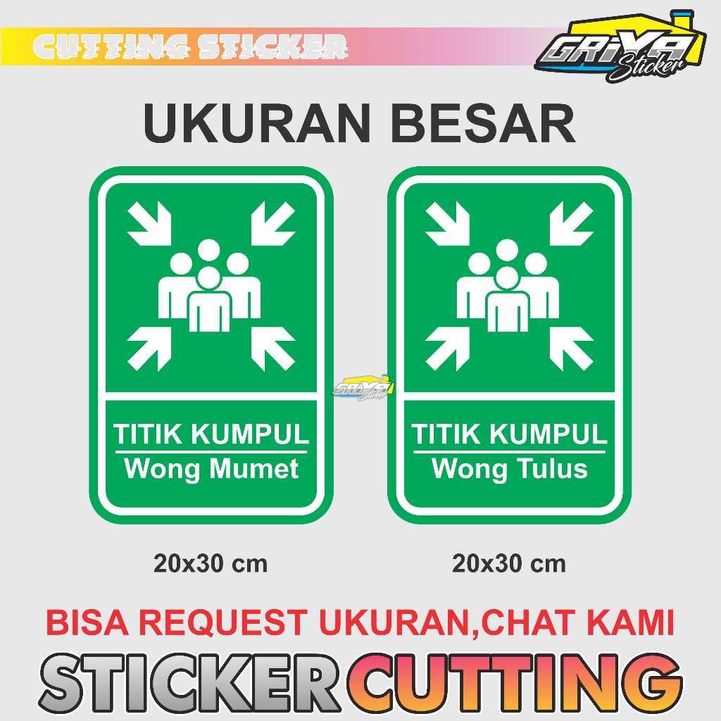 Jual Sticker CUTTING - stiker TITIK KUMPUL WONG MUMET WONG TULUS ukuran ...
