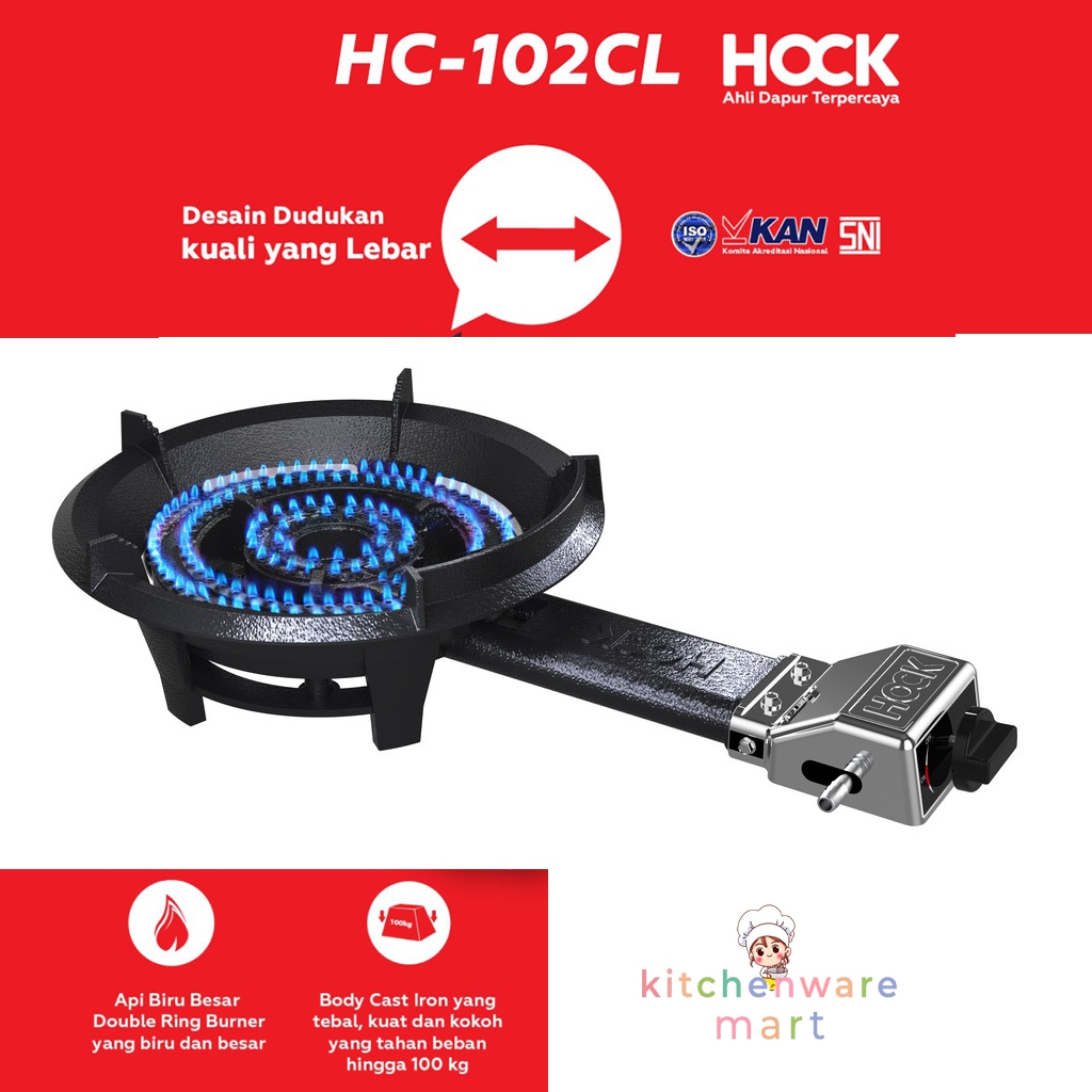 Jual Hock Kompor Gas Cor Body Cast Iron Low Pressure HC-102CL Kompor ...