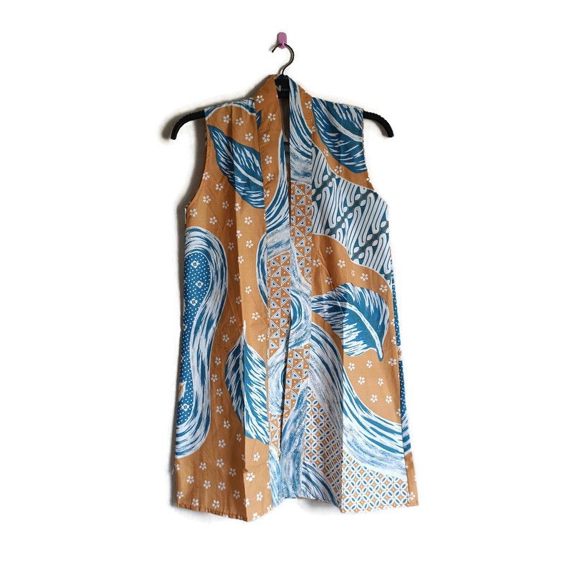 Jual ONE SET OUTER BATIK XL XXL VEST OUTER ROMPI BATIK MUAT JUMBO ...