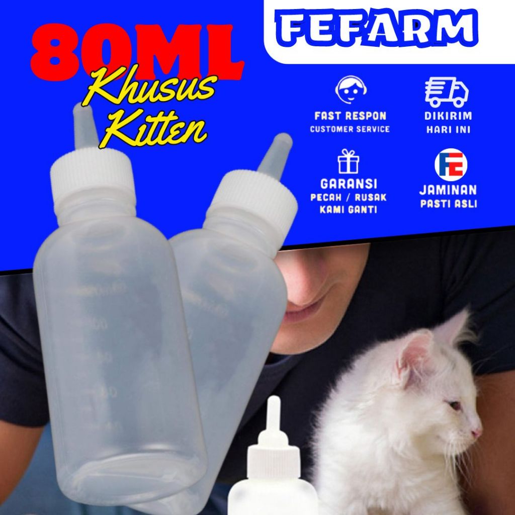 Jual Botol Dot Susu 80ml Dispenser Minum Anak Kucing Pet Feeding Bottle ...