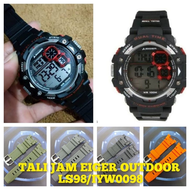 Jual Tali jam tangan karet Eiger LS98/Iyw0098 | Shopee Indonesia