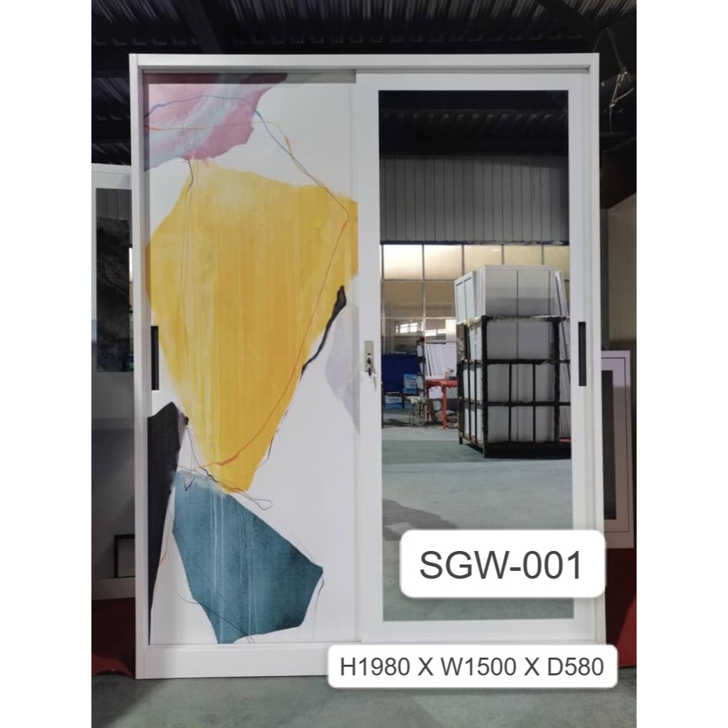 Jual Lemari Besi Pakaian Bahan Besi SGW/Lemari Gantungan 2 Tingkat ...