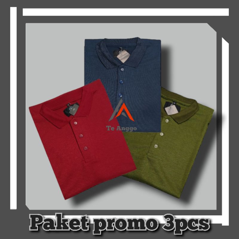 Jual Paket 3pcs Kaos Berkerah Polo Shirt Pria Dan Wanita Polos Kerah ... Jual Paket 3pcs Kaos Berkerah Polo Shirt Pria Dan Wanita Polos Kerah ...