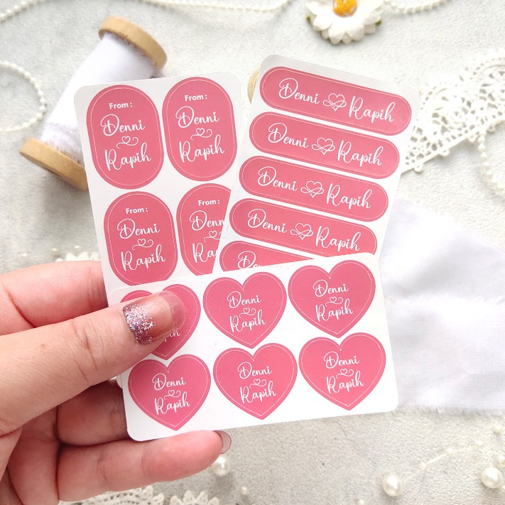 Jual Stiker custom nama untuk klip angpao seal amplop envelope hongpao ...