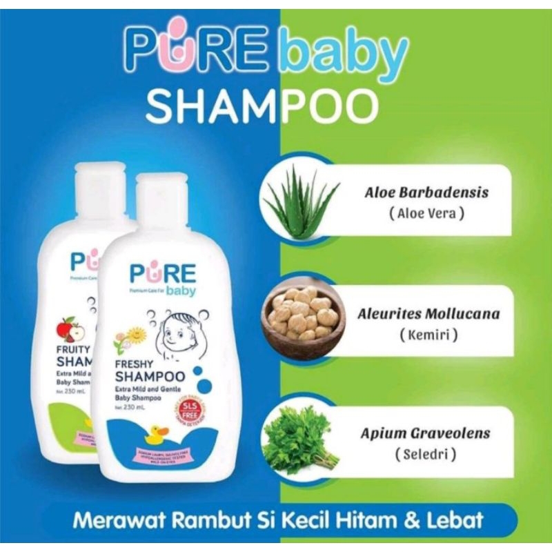 Jual PURE BB PREMIUM CARE BABY SHAMPO, EXTRA MILD AND GENTLE NET. 80ml ...