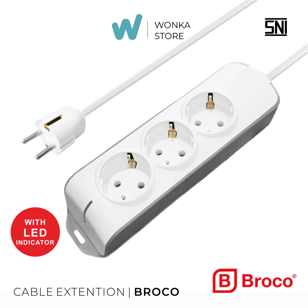 Jual CABLE EXTENTION STOP KONTAK BROCO SNI Modern Roll Kabel Colokan ...