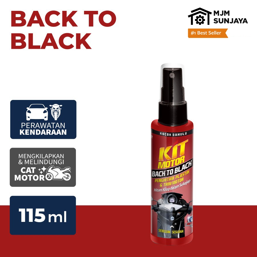 Jual KIT Motor Back To Black Pump 115mL Hitam Spray Semprot Semir ...