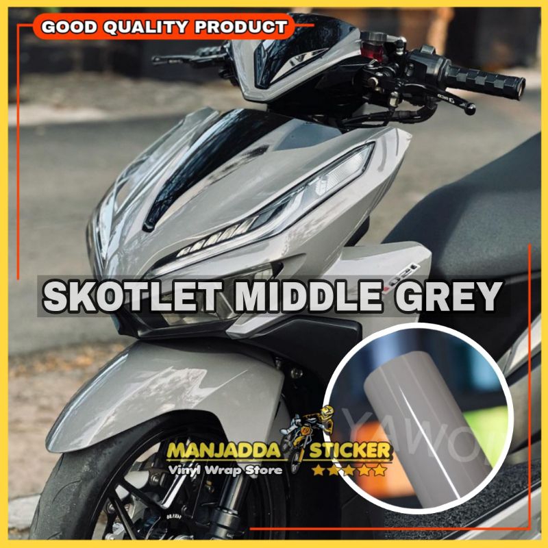 Jual Stiker Skotlet Grey Glossy Mengkilat Sticker Scotlite Motor Warna ...