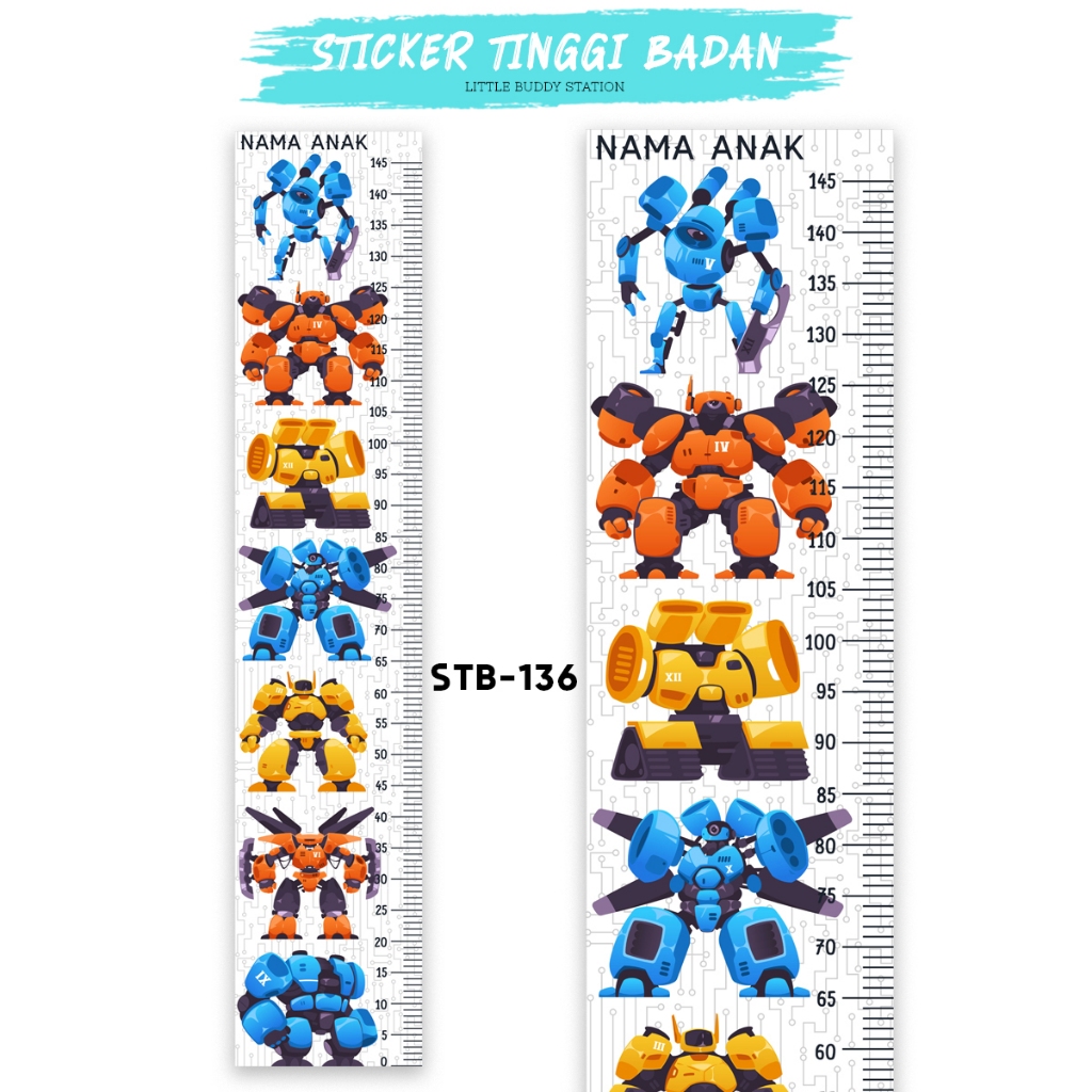 Jual Stiker Pengukur Tinggi Badan Anak Dinding Aesthetic - Custom Nama ...