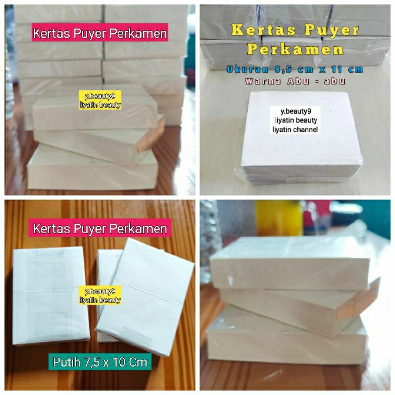 Jual Kertas Puyer Obat (L) Isi 500 lembar Kertas Buram Perkamen Kertas Perkamen Kertas Obat ...