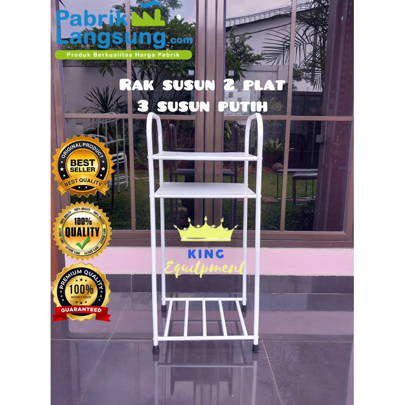 Jual Rak Galon / Rak dispenser / Rak Serba Guna 3 Susun 2plat COATING ...