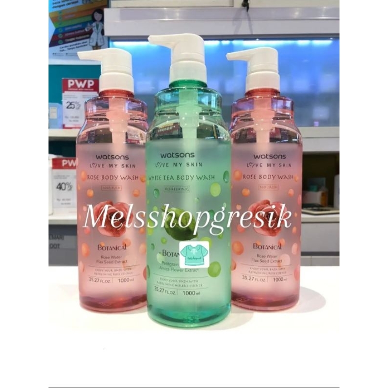 Jual ORIGINAL Watsons BOTANICAL body wash 1 LITER (1000ML) | Shopee ...