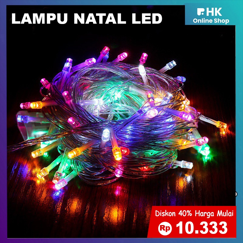 Jual Lampu Natal LED / tumblr Light lampu Hias LED 220V 10 Meter ...