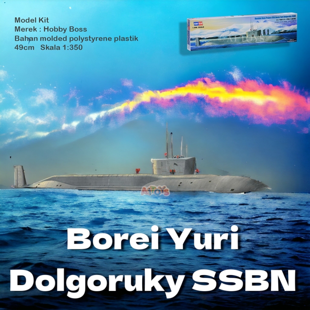 Jual Model Kit miniatur kapal selam Borei Yuri Dolgoruky SSBN Hobby Boss 49 cm 1:350 | Shopee ...