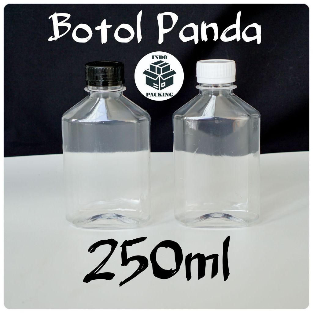 Jual Botol Panda 250 ml 250ml / Botol Brandy / Plastik Tebal / Kemasan ...