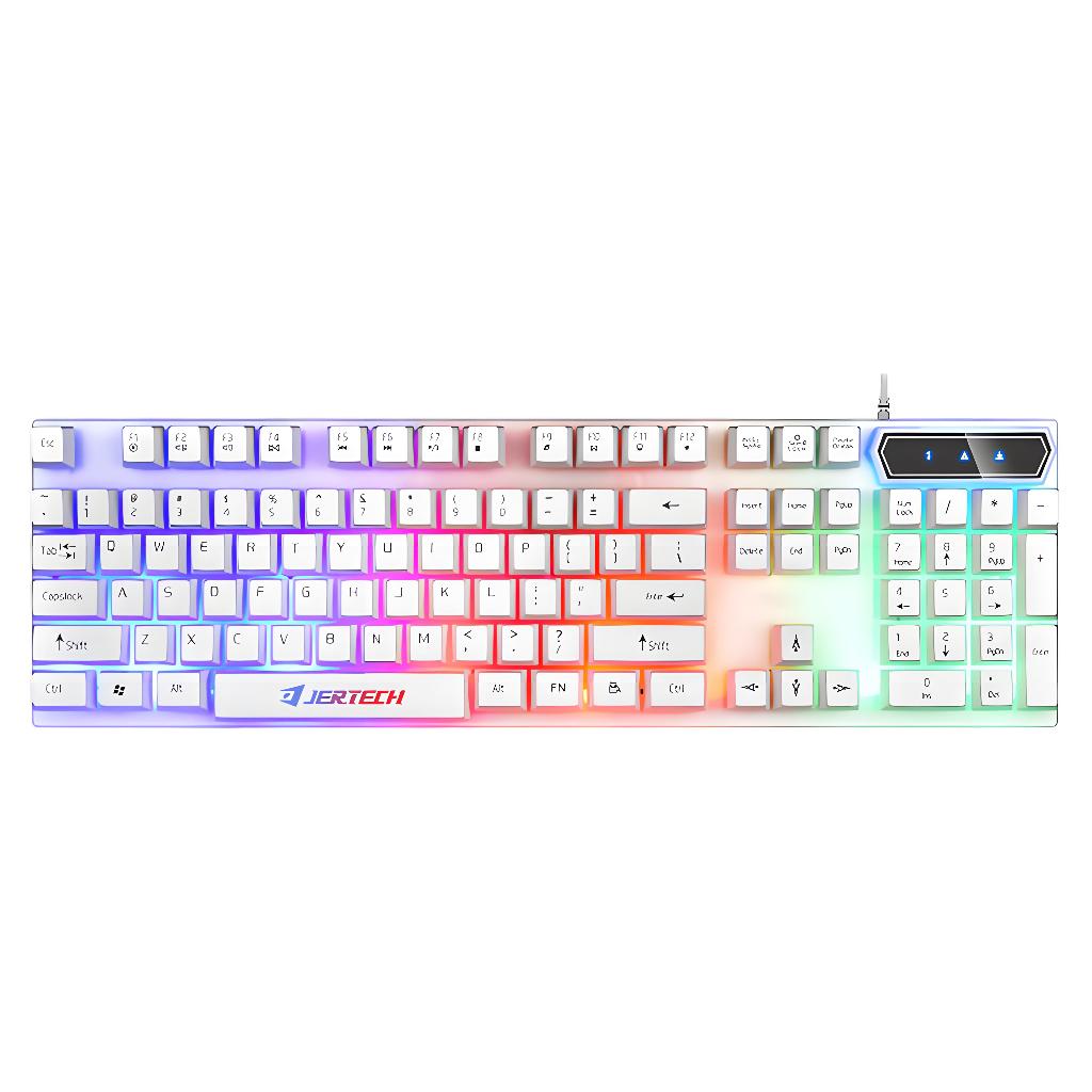 Jual Keyboard Gaming Jertech K358 Lampu LED RGB Membrane Keyboard FULL ...