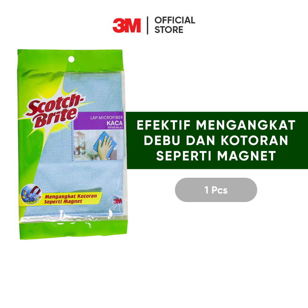 Jual 3M™ Scotch-Brite® Kain Lap Microfiber Kaca, Efektif mengangkat ...