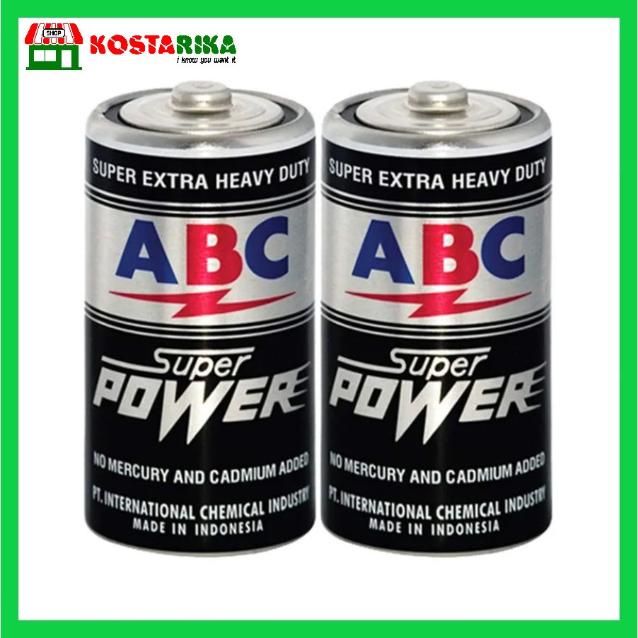 Jual Baterai ABC size C Batre ABC Super Power Tipe C Batteries | Shopee Indonesia