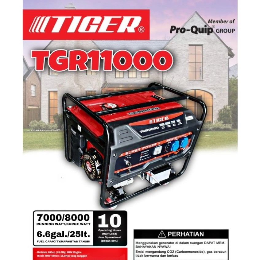 Jual Genset 10 kVA TIGER TGR11000 Generator Listrik 8000 Watt TGR 11000 ...