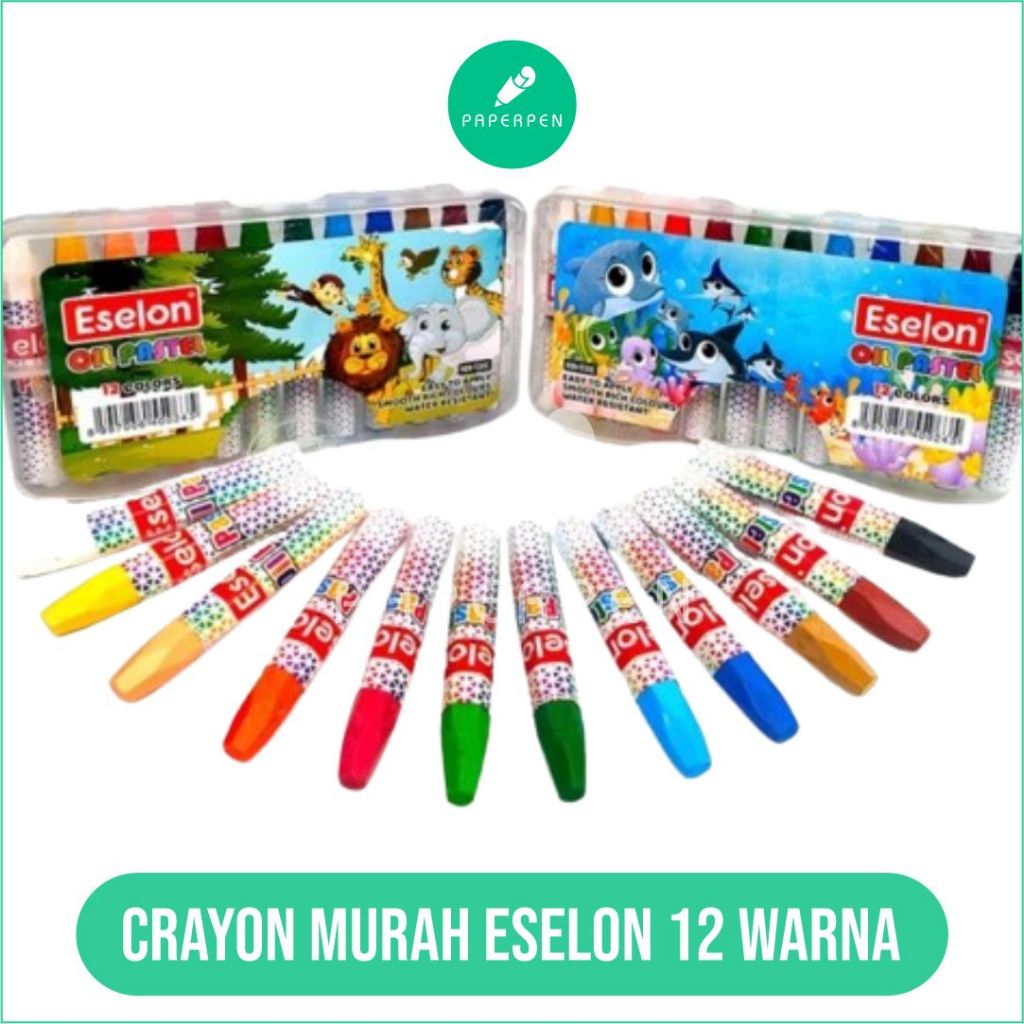 Jual Crayon Murah Eselon 12 Warna/Crayon Anak | Shopee Indonesia