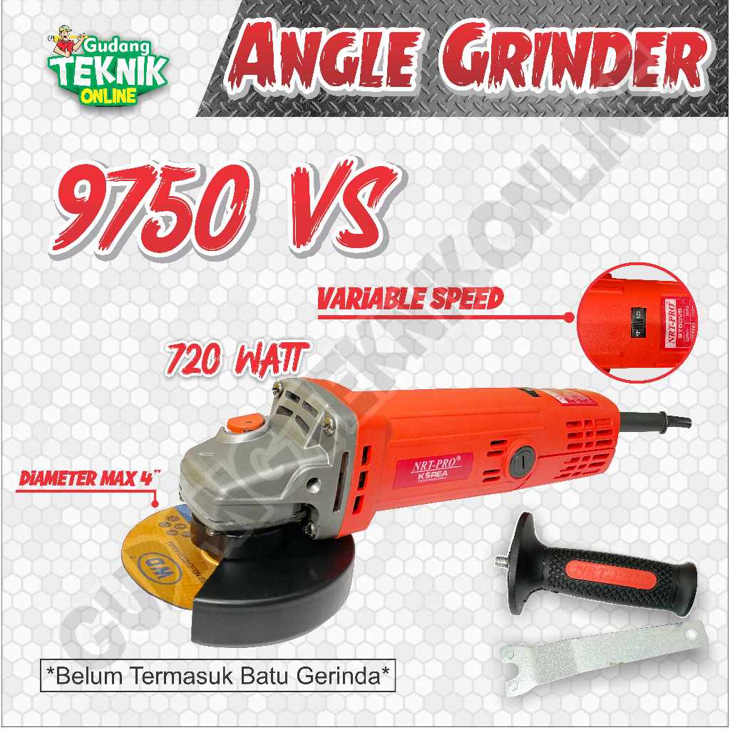 Jual GERINDA TANGAN NRT PRO 9750VS / Mesin Gerinda Tangan 4" NRT 9750 ...