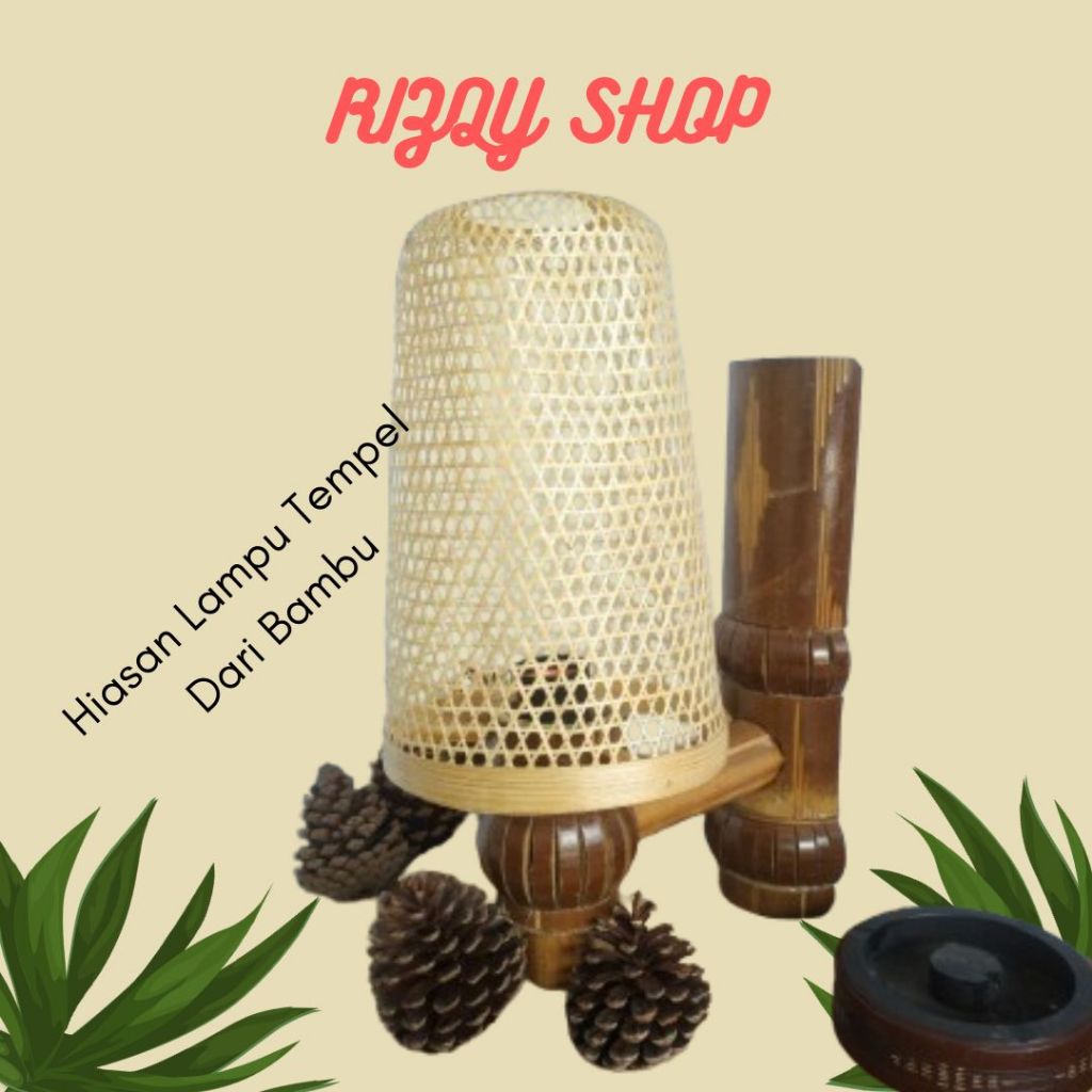 Jual Hiasan Tempel Lampu Dari Bambu/ Hiasan Dinding Tempel Lampu Bambu ...