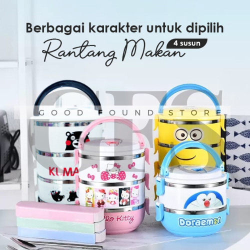 Jual Rantang Stainless 4 Susun Karakter Rantang Karakter Anak anak 4 ...