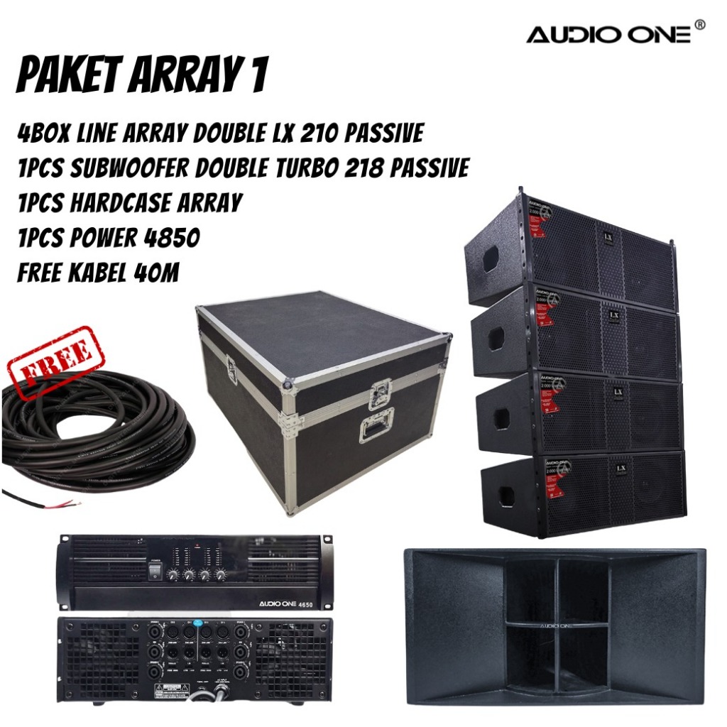 Jual Paket Sound System Lapangan Line Array Murah Audio One Garansi 1