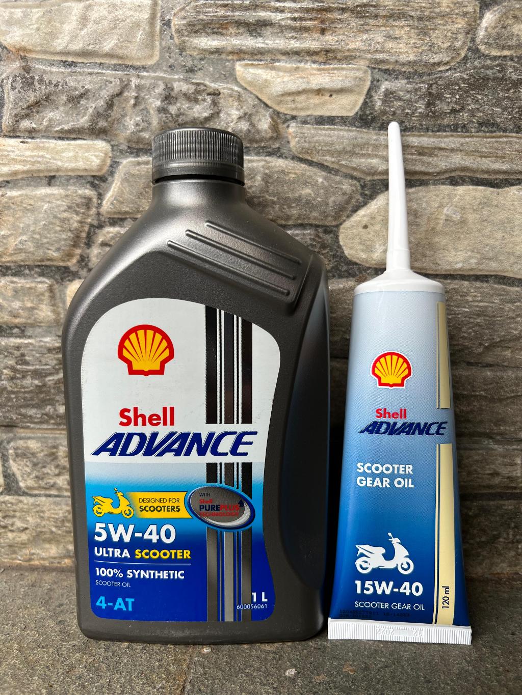 Jual Paket Oli Shell Advance Ultra Matic 5W-40 1L + Shell Oil Gear 120 ...