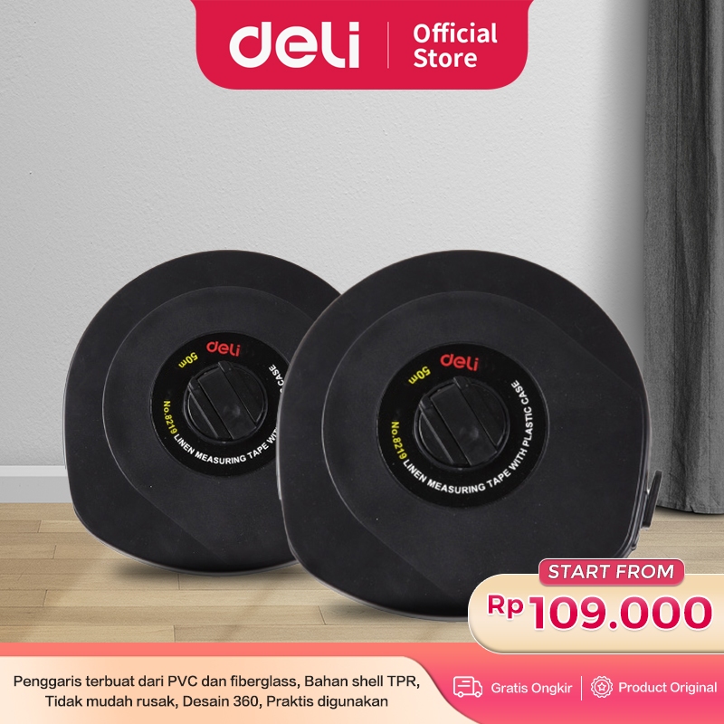 Jual Deli Measuring Tape / Meteran Gulung / Meteran Kain 30 50 Meter ...