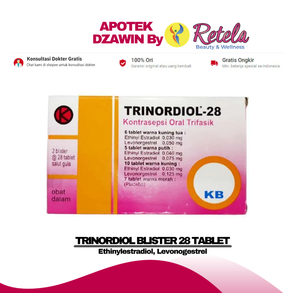 Jual TRINORDIOL 1 STRIP ISI 28 TABLET | Shopee Indonesia
