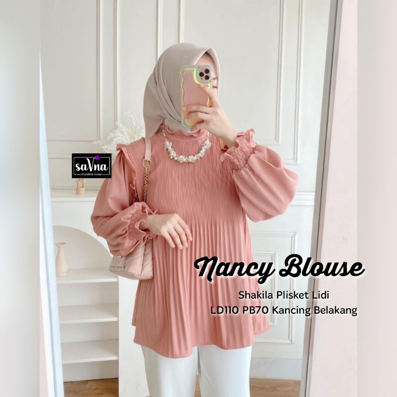 Jual NANCY BLOUSE (LABEL SAVNA) | BAJU ATASAN BLUS POLOS KEKINIAN ...