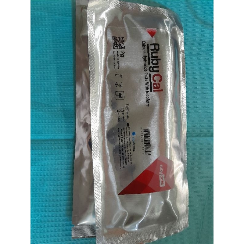 Jual CALCYL, CAL-EXEL, CALCIUM HYDROXIDE/ CAOH) 2g, ruby cal calcium hidroxide with iodoform ...