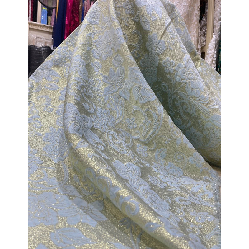 Jual Jacquard 3D / kain jacquard motif / bahan seragam bridesmaid ...