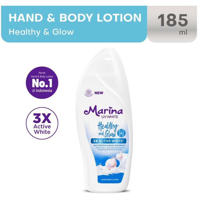 Jual MARINA HAND BODY LOTION HEALTHY & GLOW 185 ML | Shopee Indonesia