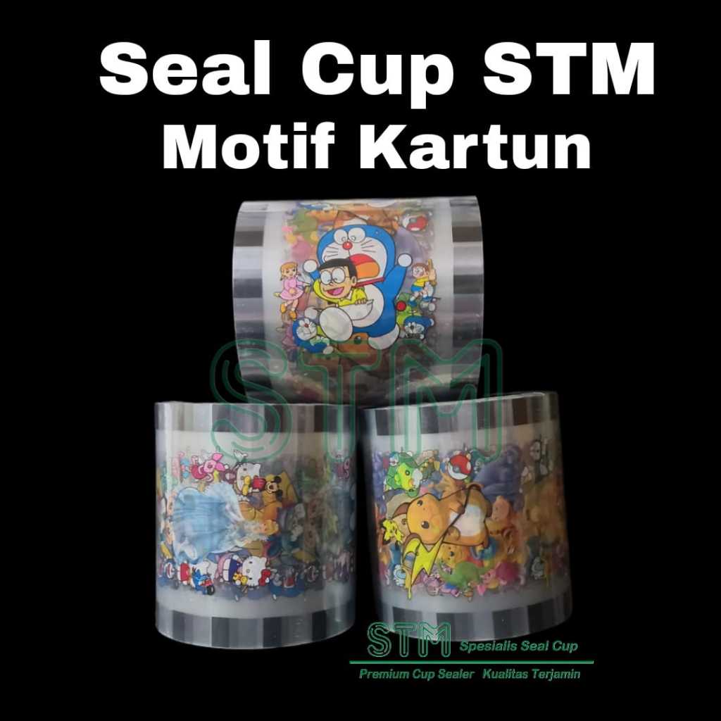 Jual Lid Plastik seal cup polos/Drink/buah/kartun/daun teh/roll plastik ...