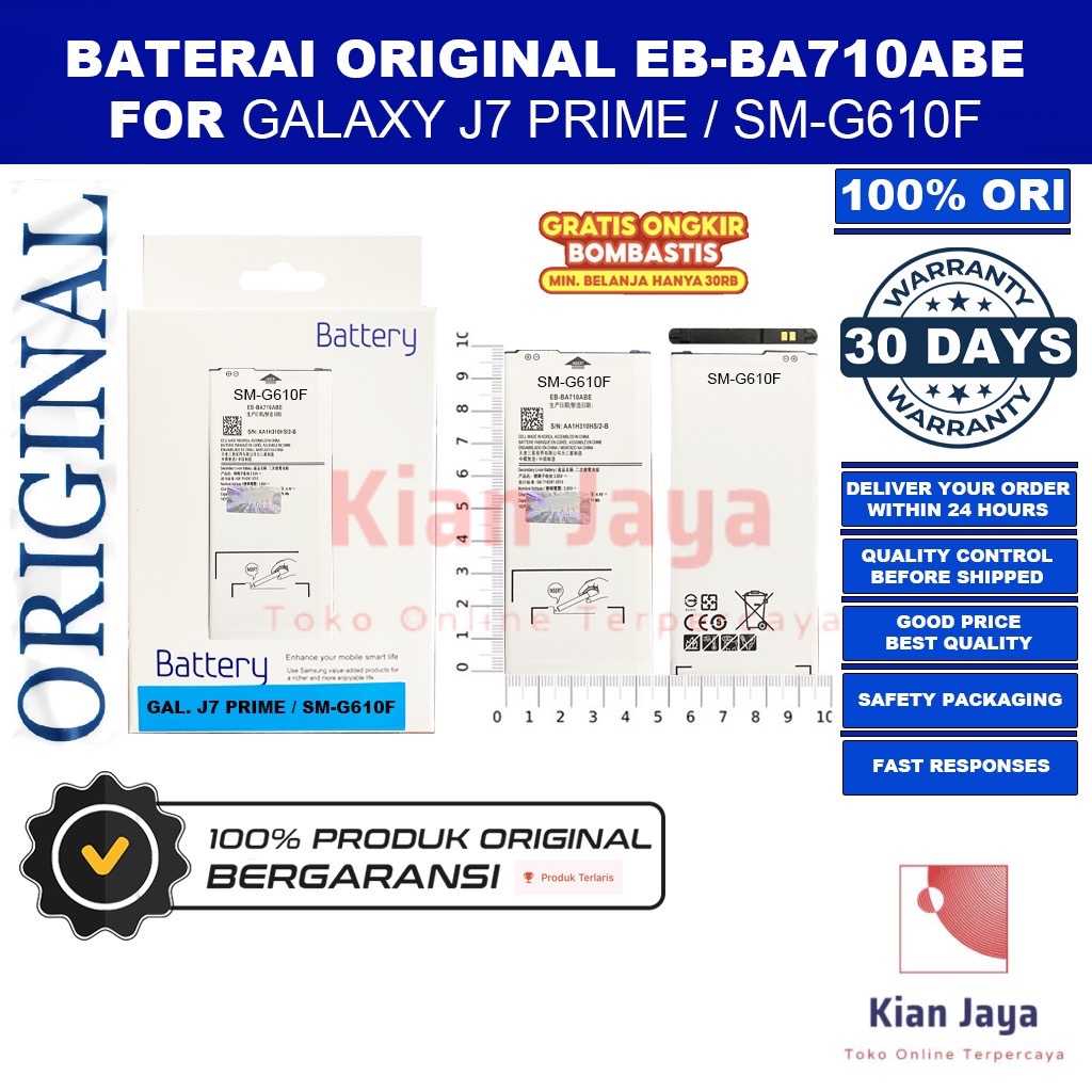 Jual [Garansi 100% Ori] Baterai Galaxy J7 Prime / SM-G610F, EB-BG610ABE ...