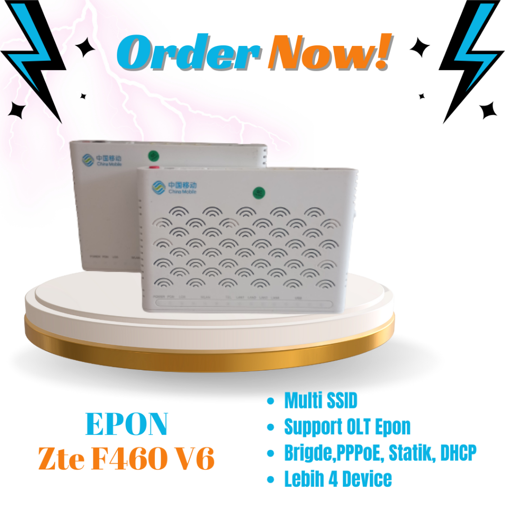 Jual ZTE F460 V6 ONU EPON ROUTER CHINA MOBILE NON ADAPTOR - GARANSI ...