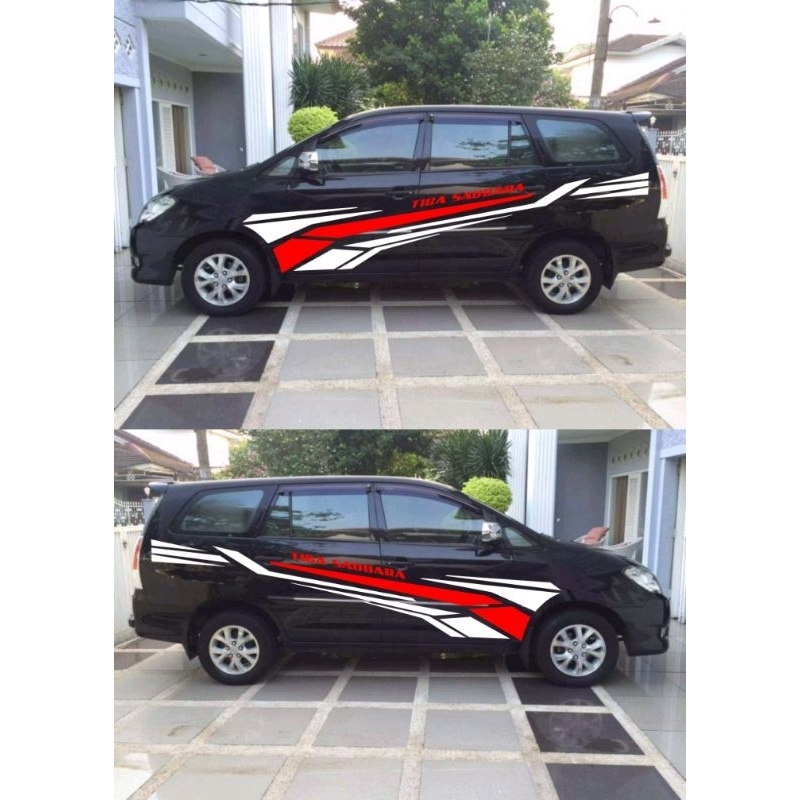 Jual 0016 cutting sticker mobil Innova desain custom nama dan warna ...