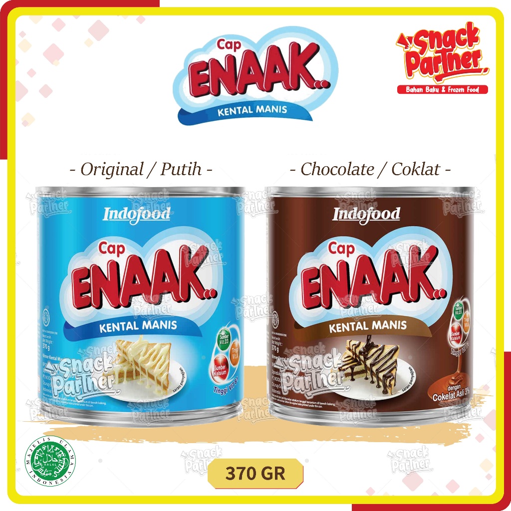 Jual Cap Enaak 370 Gr By Indofood Susu Kental Manis Skm Kaleng Milk Original Vanila Vanilla 