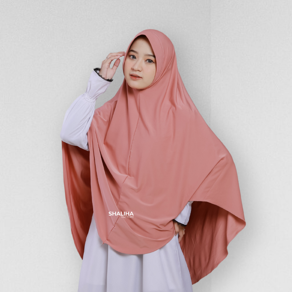Jual ShalihaFactory - Maira Hijab Bergo Instan Jersey Jumbo Pet Panjang Polos | Shopee Indonesia