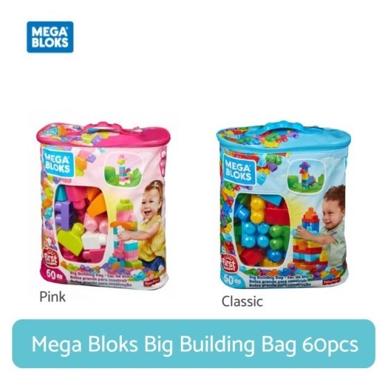 Jual Mega Bloks Big Building Bag (60 pcs) - Mainan Balok Susun Edukasi ...