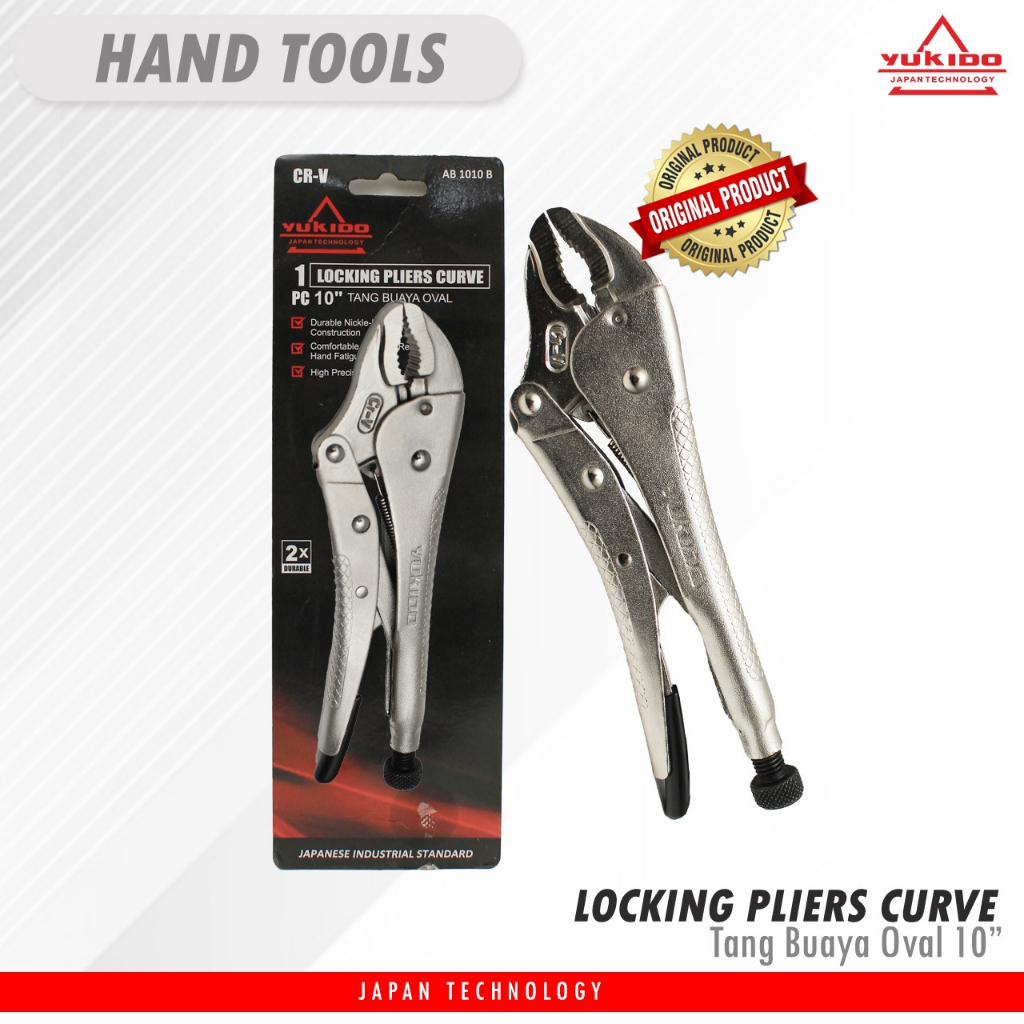 Jual Tang Jepit Buaya bengkok - Locking plier curve - Vise Grip ...