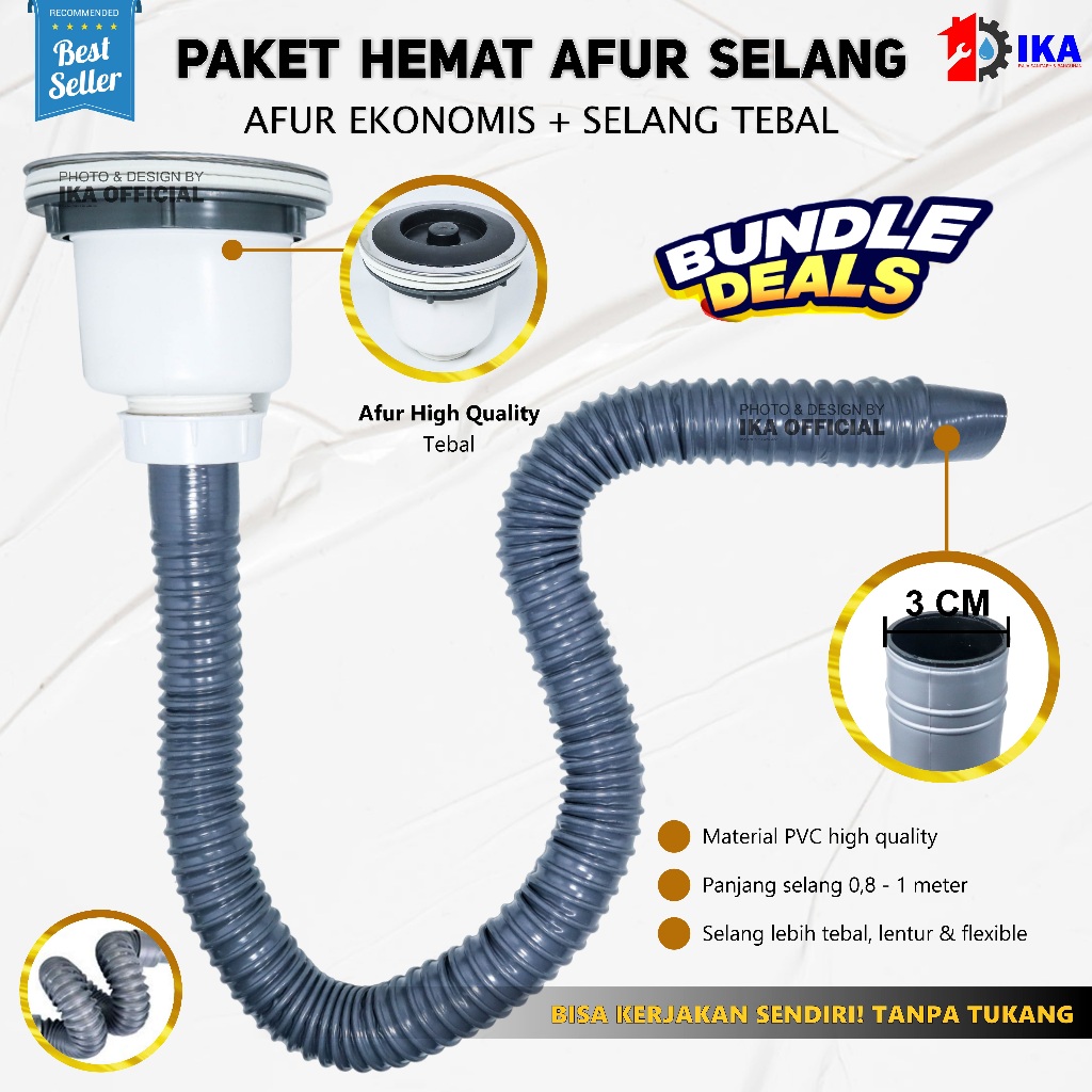 Jual Satu Set Afur Lengkap Afur Bak Cuci Piring + Selang BCP Stainless ...