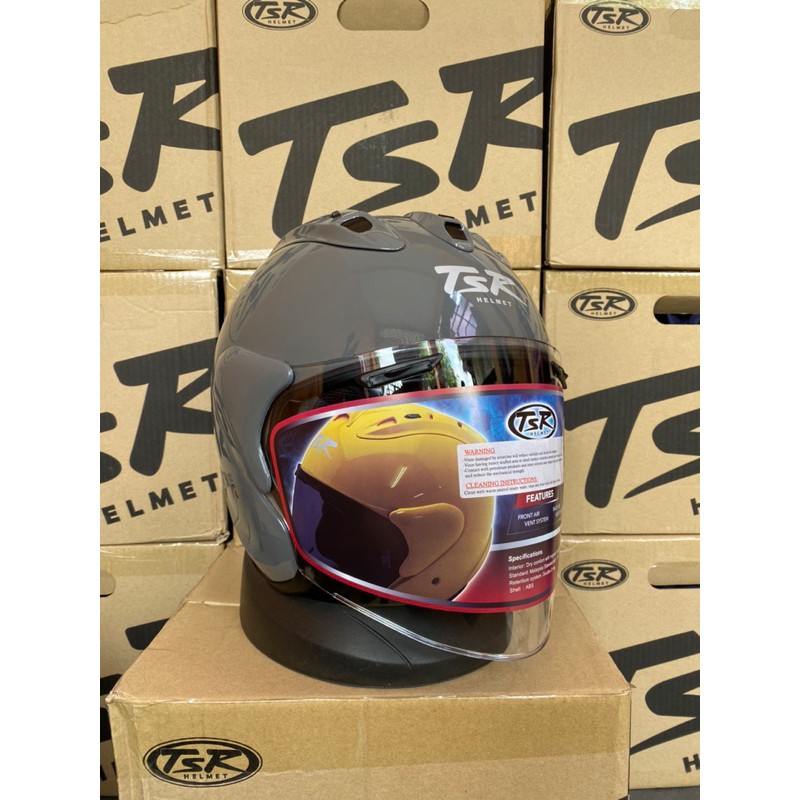 Jual Helm TSR RAM5 & RAM 4 Modern Grey| Helmet Half Face | Shopee Indonesia