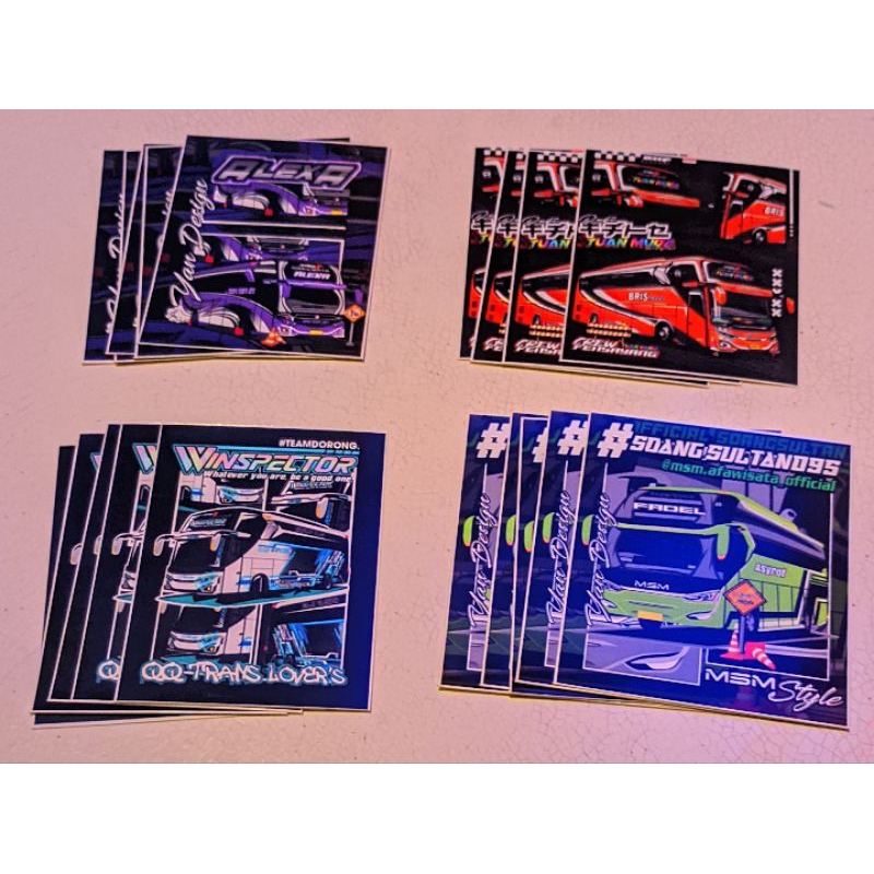 Jual COD Stiker Buss Keren Terbaru Premium High Quality ( 20 Stiker ...