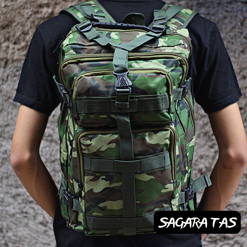 Jual Tas Ransel Army 30Liter Tactical Hijau Loreng Tas gunung ...